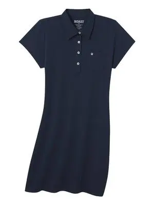 Boast Pima Cotton Club Polo Dress - Navy