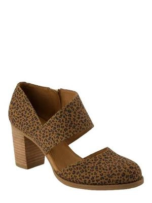Toms Milan Nova Block Heel Pump - Light/pastel Brown