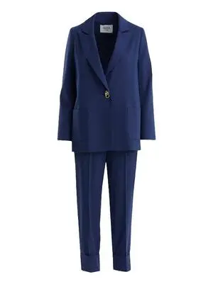 GIZIA Dark Navy Single-button Blazer Suit - Blue