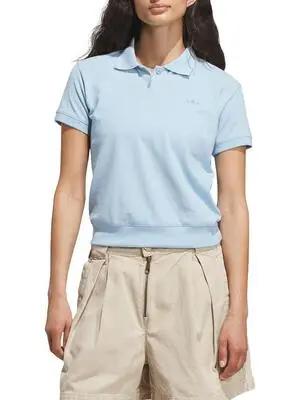 ADIDAS ORIGINALS Piqué Knit Polo Shirt - Clear Sky