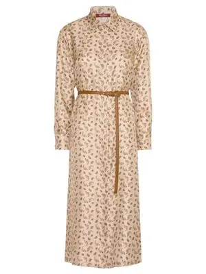 Max Mara Silk Shirt Dress - Beige