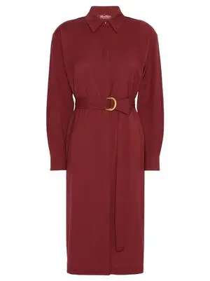 Max Mara Woollen Cloth Shirt Dress - Ruby
