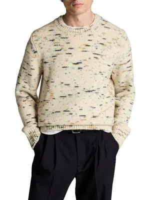 Vince Super Space-dye Merino Wool Sweater - Bone Combo