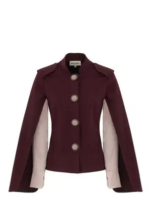 JULIA ALLERT Structured Cape Blazer - Red