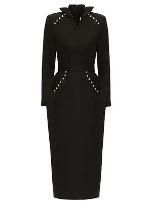 JULIA ALLERT Julia Allert Studded Tailored Midi Dress