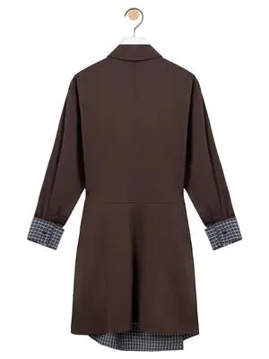 Loewe Cotton And Silk Gabardine Wrap Dress - Brown