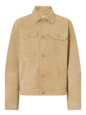 Polo Ralph Lauren Panelled Suede Jacket - Beige