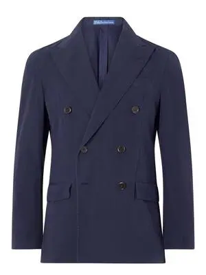 POLO RALPH LAUREN Double-Breasted Cotton-Canvas Suit Jacket