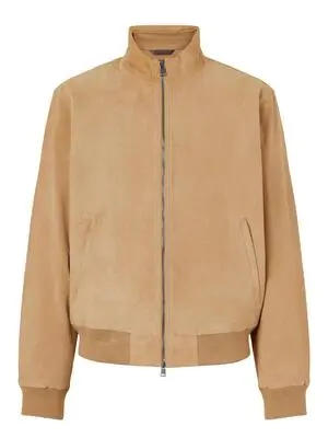 Polo Ralph Lauren Suede Bomber Jacket - Neutrals