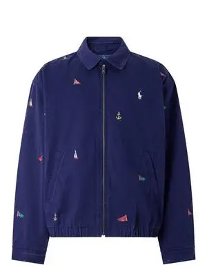 Polo Ralph Lauren Logo-embroidered Cotton-twill Blouson Jacket - Navy