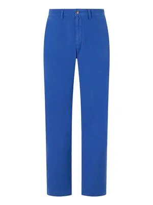 Polo Ralph Lauren Straight-leg Linen And Cotton-blend Trousers - Blue