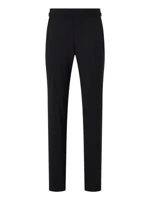 TOM FORD Shelton Straight-leg Stretch-wool Trousers - Black