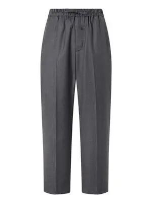 Officine Générale Nilson Straight-leg Wool, Cashmere And Silk-blend Suit Trousers - Gray