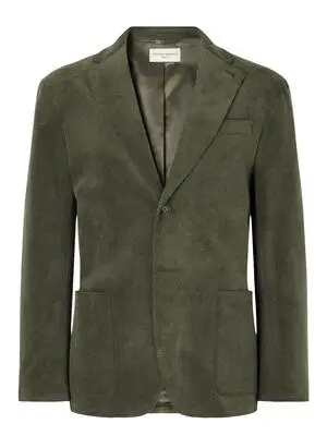 Officine Générale Michel Cotton-blend Corduroy Suit Jacket - Green