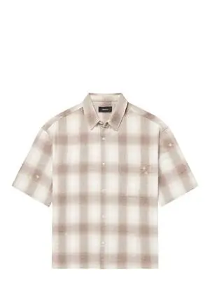NAHMIAS Checked Cotton-flannel Shirt - Sand