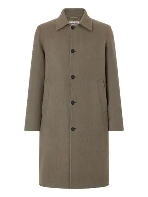 JIL SANDER Virgin-wool Twill Trench Coat - Brown