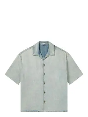 Loewe Camp-collar Denim Shirt - Blue