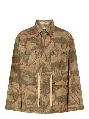 MANAAKI Niha Camouflage-print Denim Jacket - Green