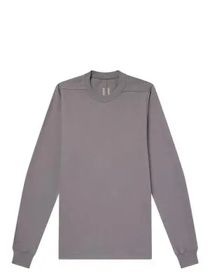 Rick Owens Crewneck Cotton-jersey Shirt - Gray