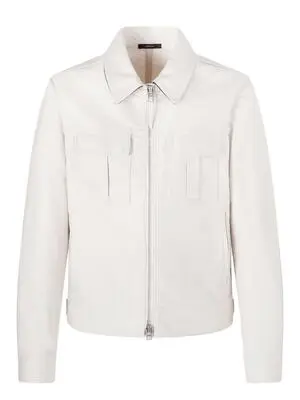 TOM FORD Slim-fit Cotton-satin Blouson Jacket - Beige