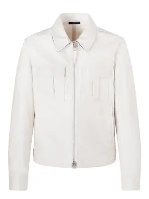 TOM FORD Slim-fit Cotton-satin Blouson Jacket - Neutrals
