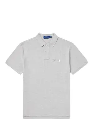 Polo Ralph Lauren Logo-embroidered Cotton-piqué Polo Shirt - Gray