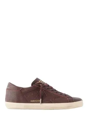 GOLDEN GOOSE Golden Goose Super-Star Distressed Full-Grain Leather Sneakers