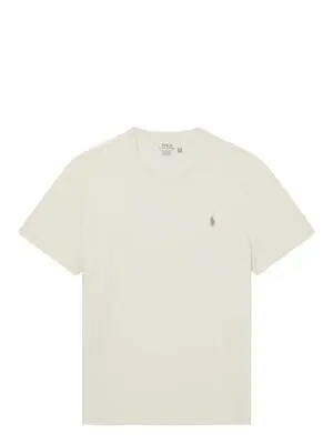 Polo Ralph Lauren Logo-embroidered Cotton-jersey T-shirt - Cream