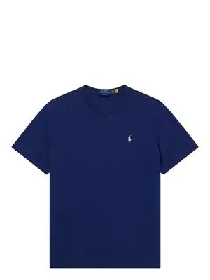 Polo Ralph Lauren Logo-embroidered Cotton-jersey T-shirt - Navy