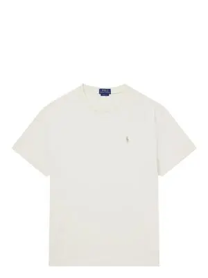 Polo Ralph Lauren Logo-embroidered Cotton-jersey T-shirt - Neutrals
