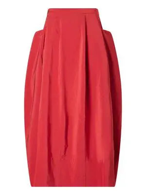 Tibi Lantern Paneled Shell Skirt - Red