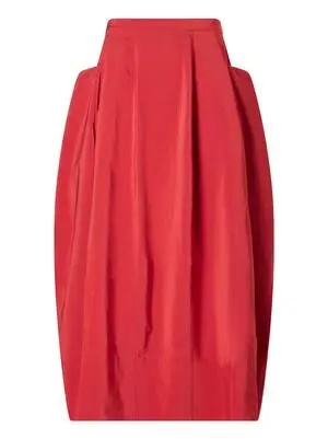 Tibi Lantern Paneled Skirt - Red