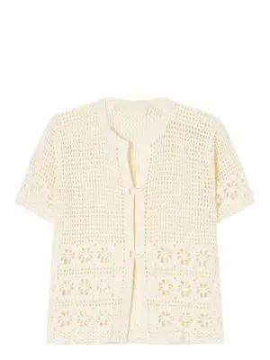 TERRY PUESTO Poolside Crocheted Organic-cotton Blouse
