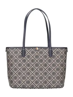Tory Burch T Monogram" Small Tote Bag - Blue
