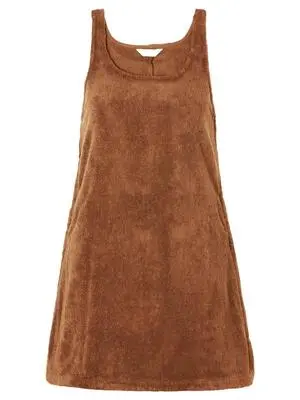 TERRY PUESTO Cruise Organic Cotton-terry Mini Dress - Brown