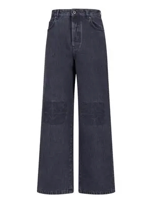 Loewe Wide Leg Anagram Jeans - Black