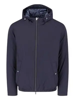 Herno Resort" Hooded Jacket - Blue
