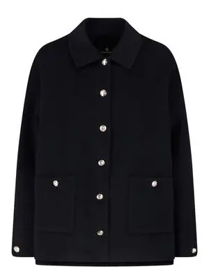 ANINE BING Wool And Cashmere Jacket With Classic Collar - Black