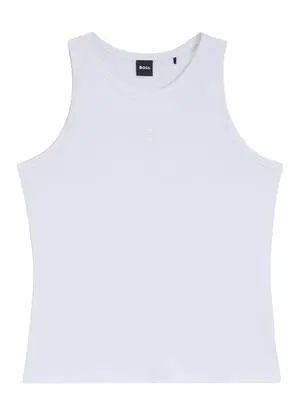 BOSS Slim-fit Tank Top In Cotton Blend - White