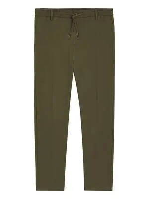 BOSS Modern-fit Pants In Stretch Twill - Light Green
