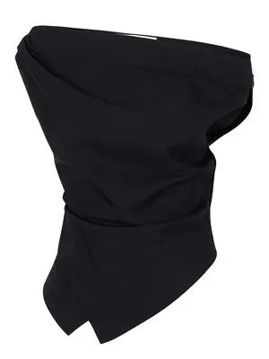 RÓHE Off-the-shoulder Draped Jersey Blouse - Black