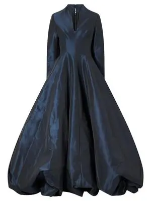 MARMAR HALIM Pleated Taffeta Gown - Blue