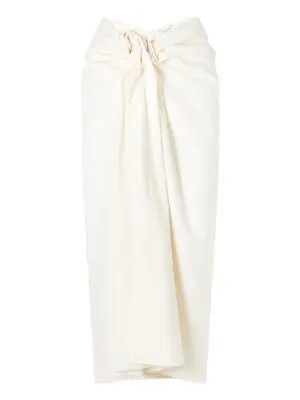 Magda Butrym Embellished Gathered Midi Dress - Neutrals