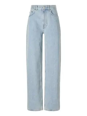 Loulou De Saison Samur Organic High-rise Straight-leg Jeans - Blue