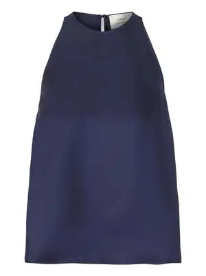 Loulou De Saison Silk-twill Cape Blouse - Blue