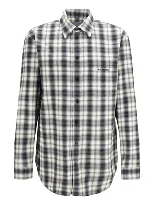 Balenciaga Checked Cotton Flannel Shirt - Multicolour
