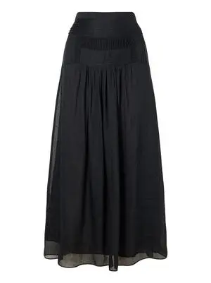MARANT ETOILE MARANT ÉTOILE Embroidered Crepon Midi Skirt