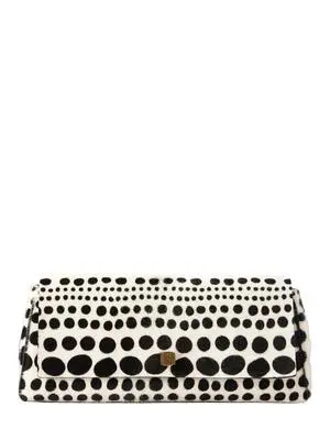 Khaite Audrey Polka-dot Calf Hair Clutch Bag - Black