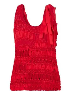 HEIRLOME Juanita Silk Tank - Red