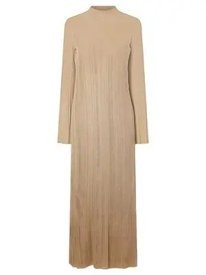 Gabriela Hearst Gabriela Hearst Atira Silk Ribbed Maxi Dress Brown